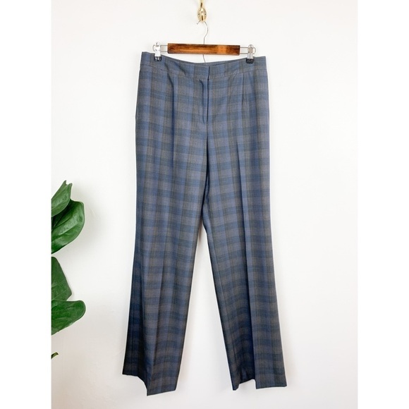 Pendleton | Pants & Jumpsuits | Pendleton Womens Gray Blue Plaid Virgin ...
